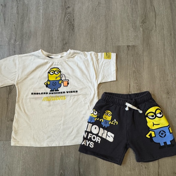 Zara | Matching Sets | Zara Kids Minions Tshirt And Shorts Set | Poshmark